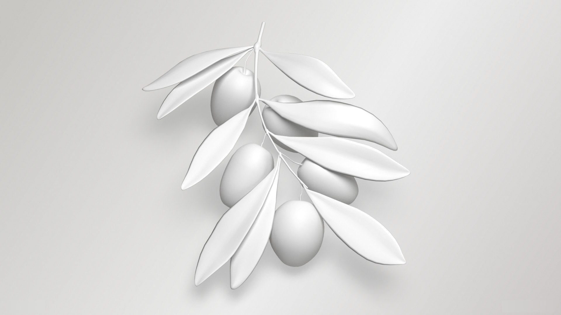 Green Olive Branch 3D Model - TurboSquid 2267946