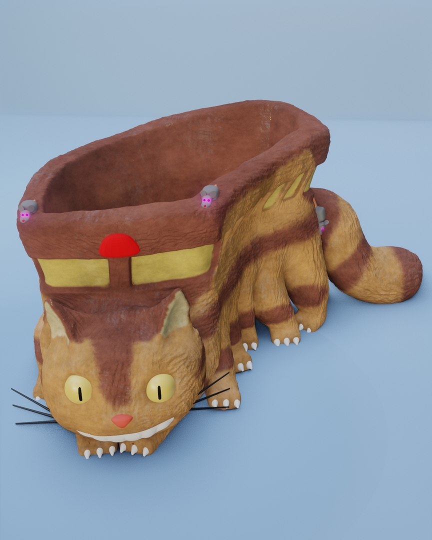 3D STL Catbus Planter - TurboSquid 2221211