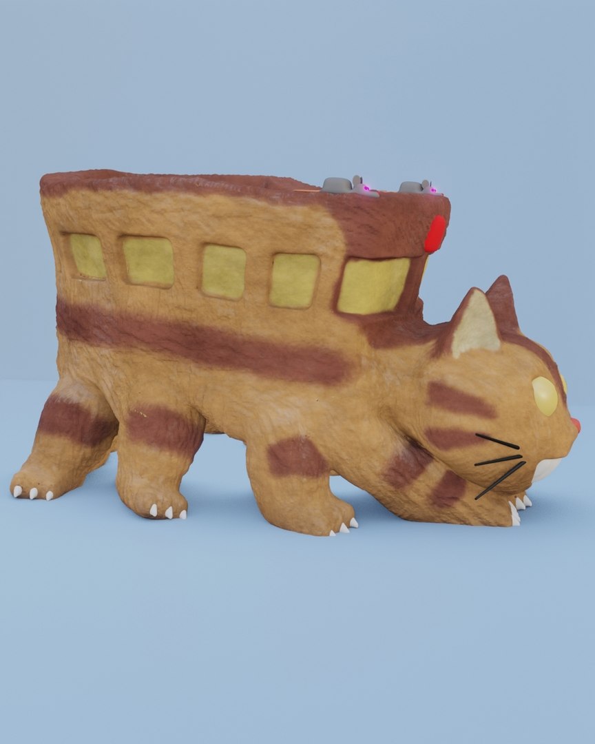 3D STL Catbus Planter - TurboSquid 2221211