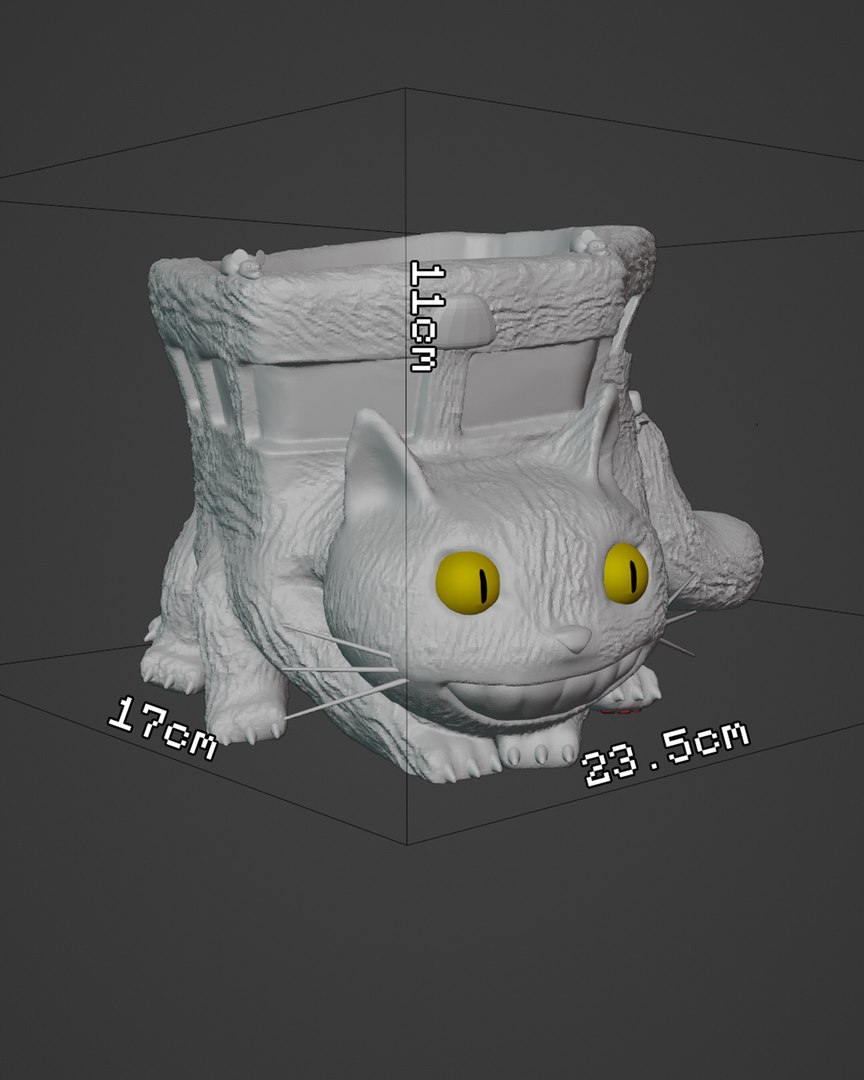 3D STL Catbus Planter - TurboSquid 2221211