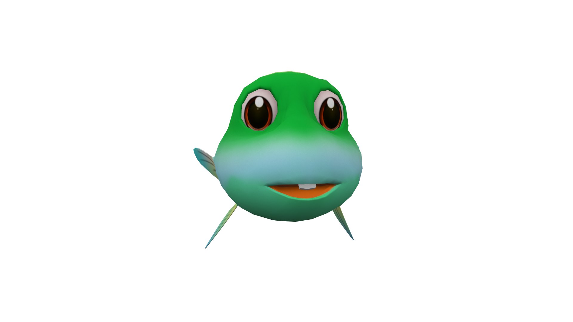 Greenback Mullet Fish Toon 3D Model - TurboSquid 1586049