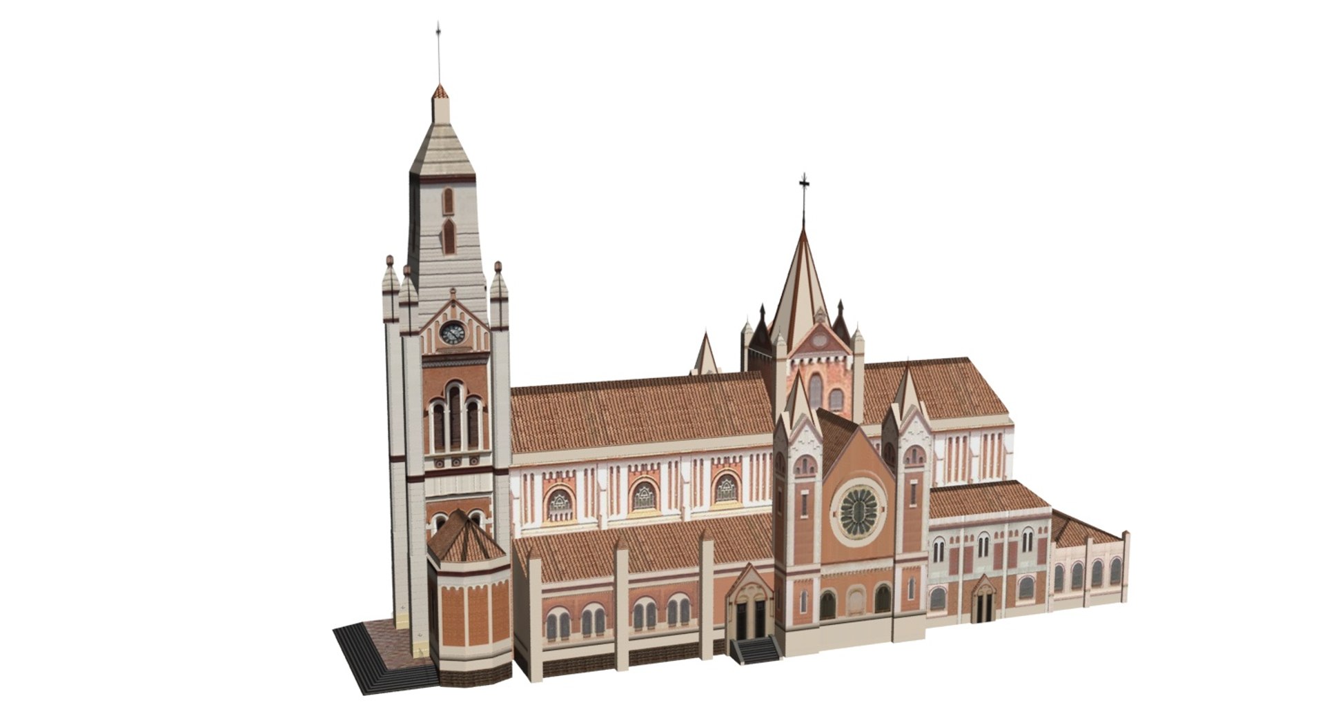 3d Model Roman Catholic Church Building