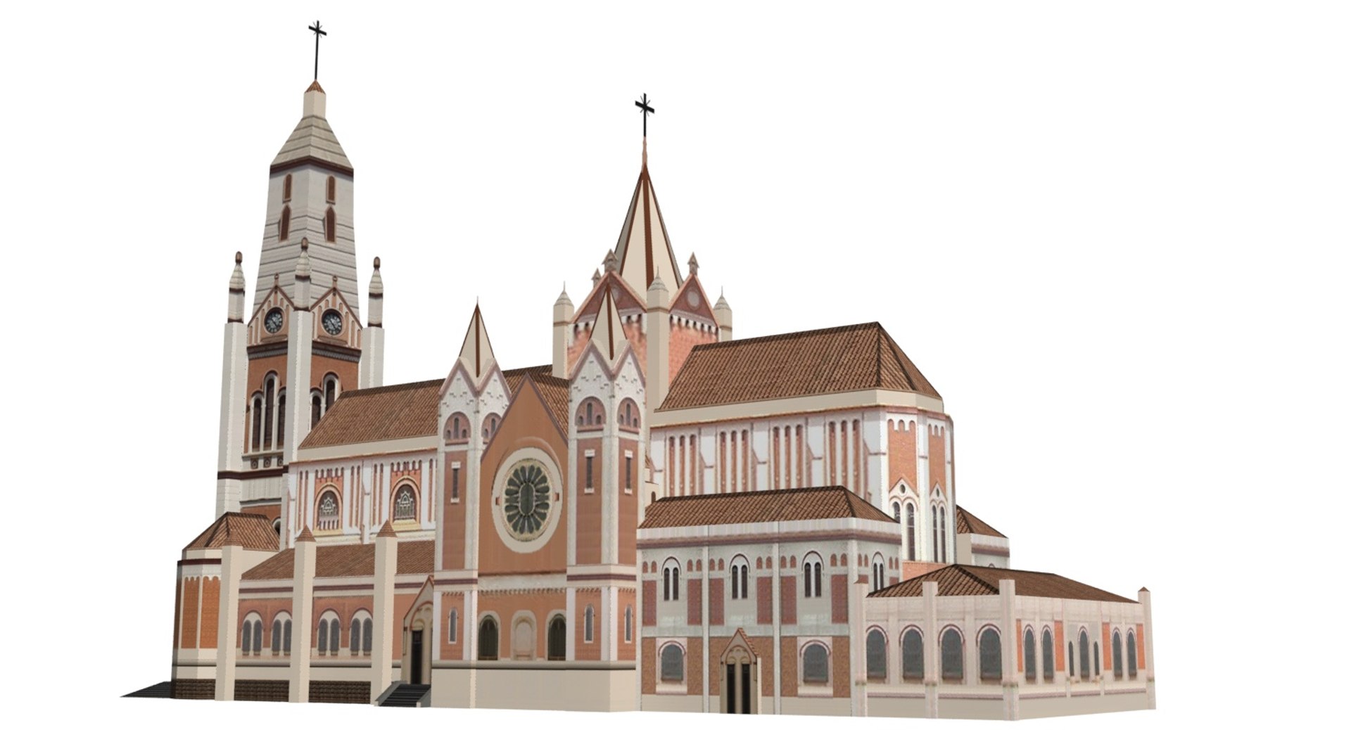 3d Model Roman Catholic Church Building