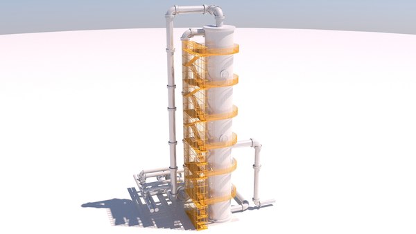 modelo 3d Columna de destilación de refinería - TurboSquid 1956855