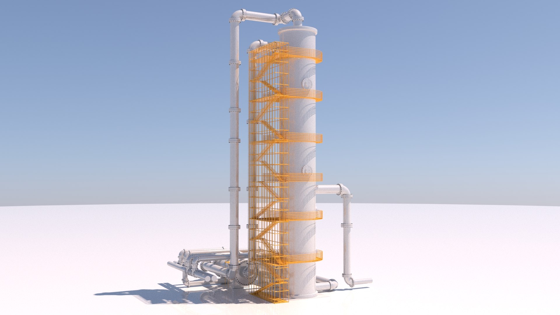 Refinery Distillation Column 3D model - TurboSquid 1956855
