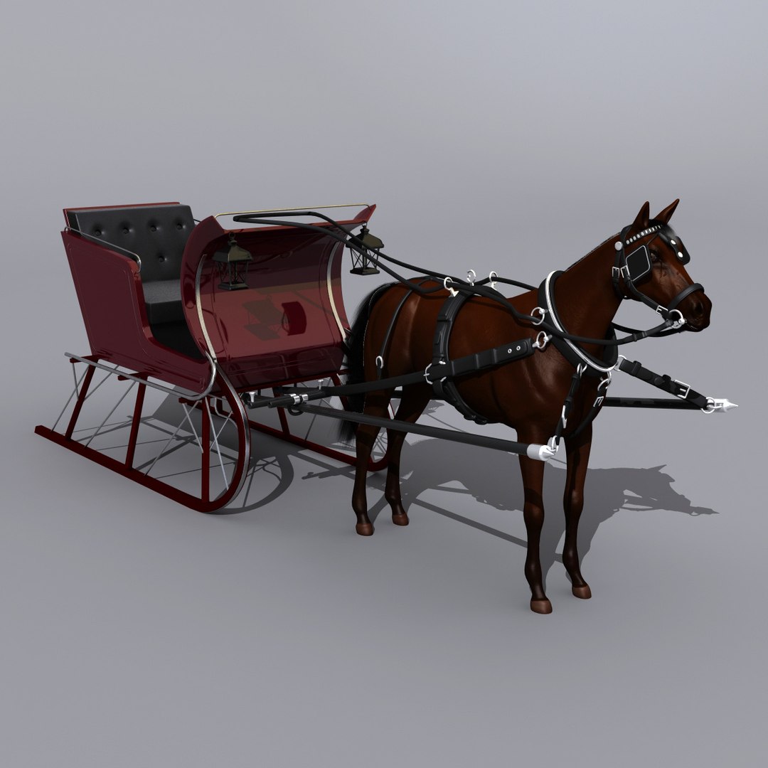 3d Horse Sled Model