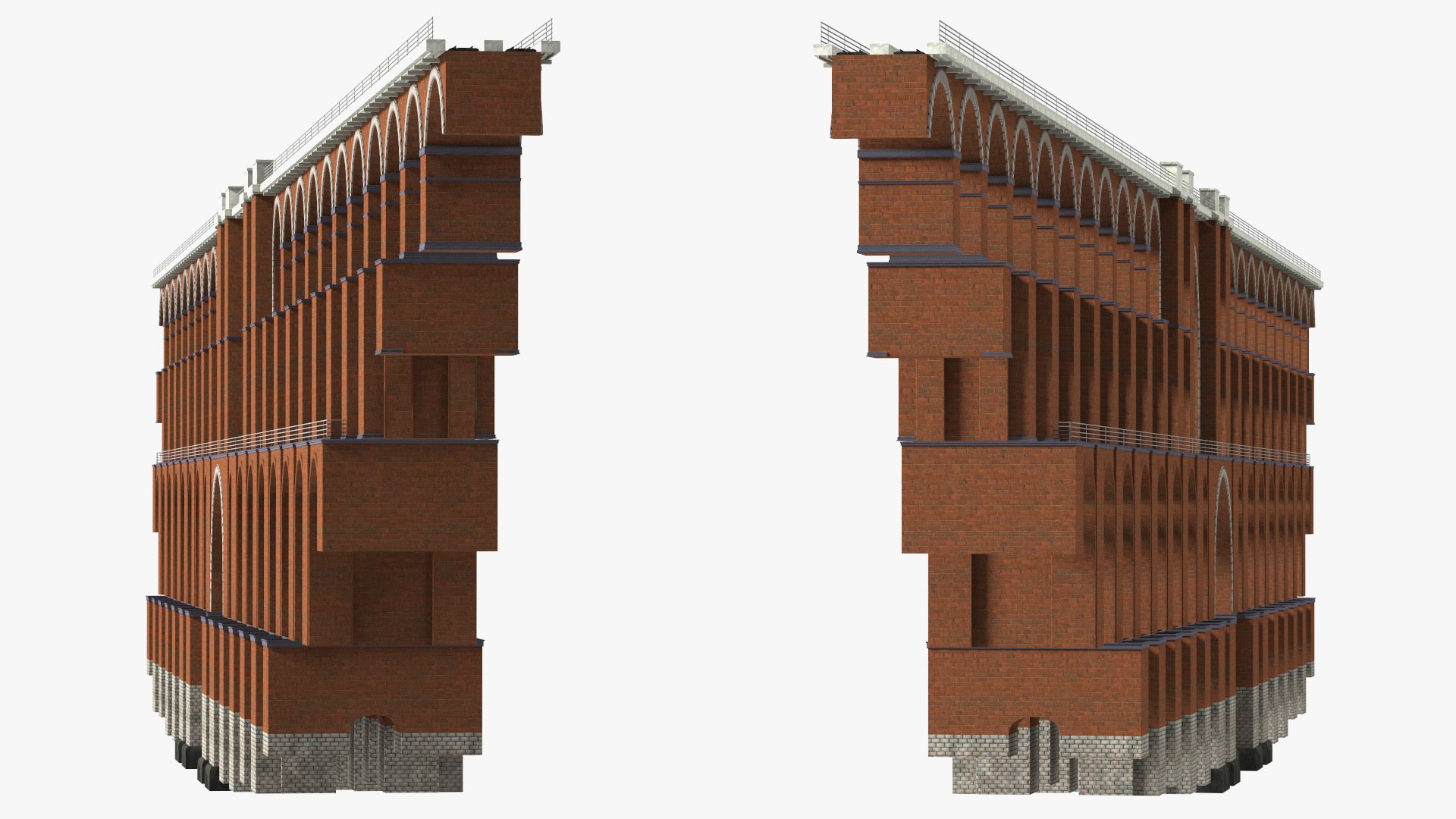 3d viaduct bridge goltzsch german model