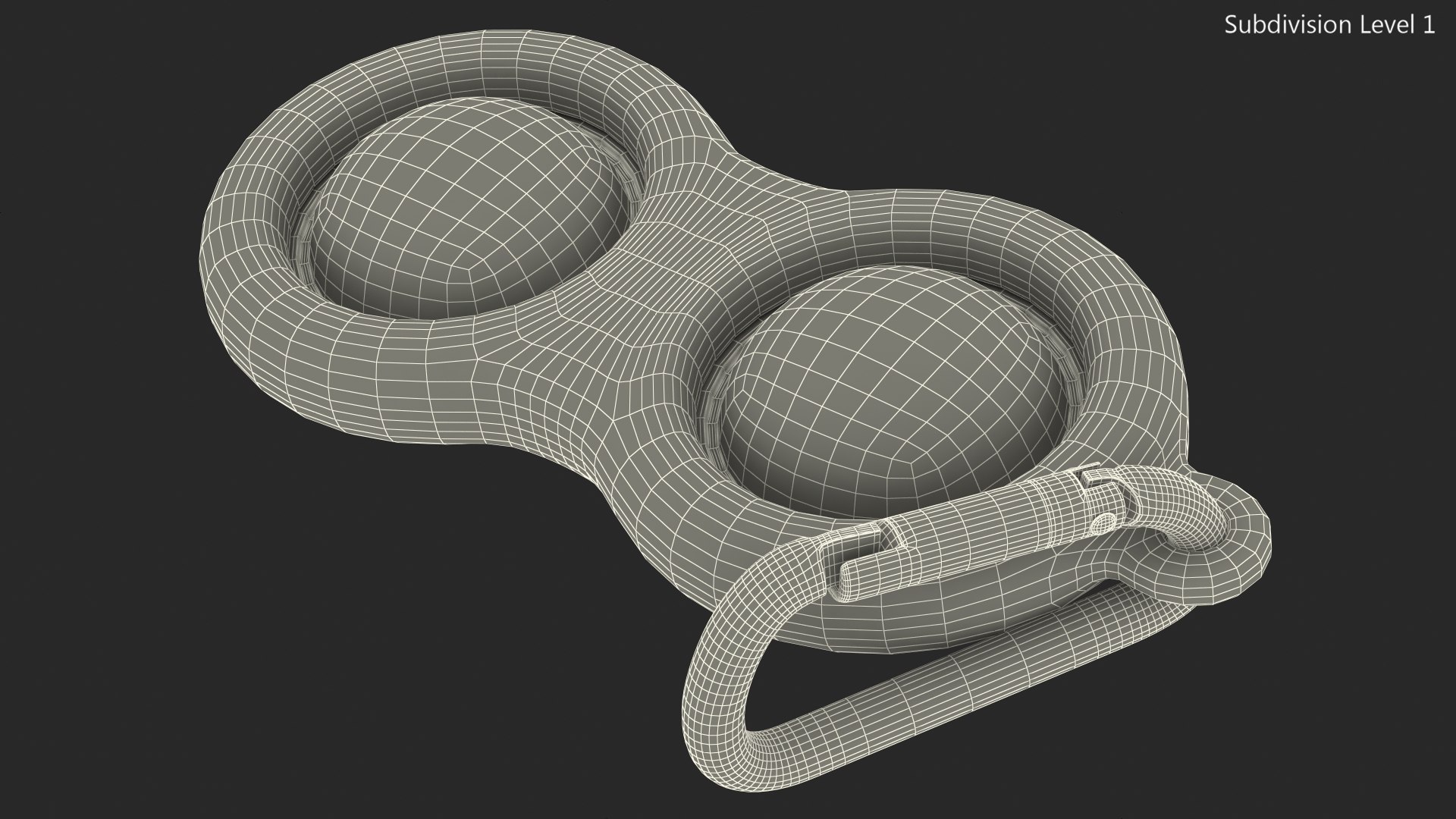 Mini Simple Dimple Toy with Key Carabiner 3D model - TurboSquid 1781660