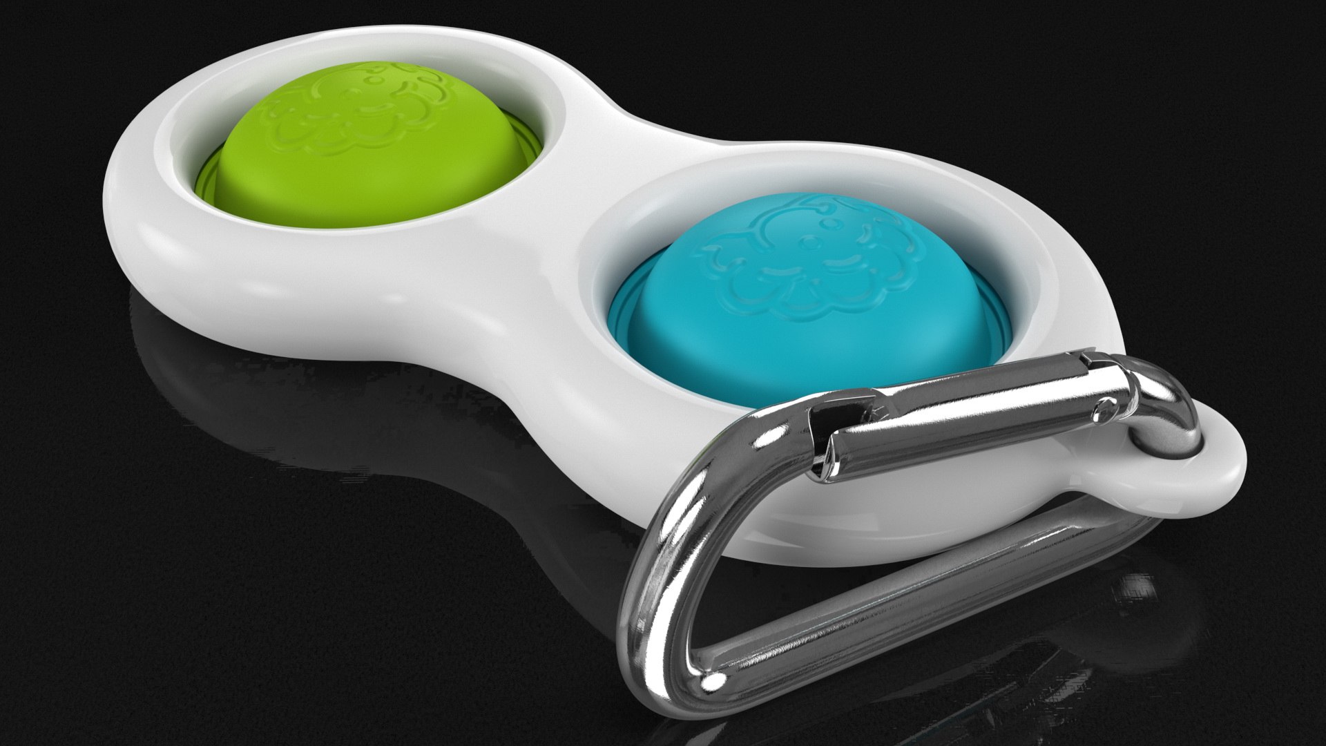 Mini Simple Dimple Toy with Key Carabiner 3D model - TurboSquid 1781660