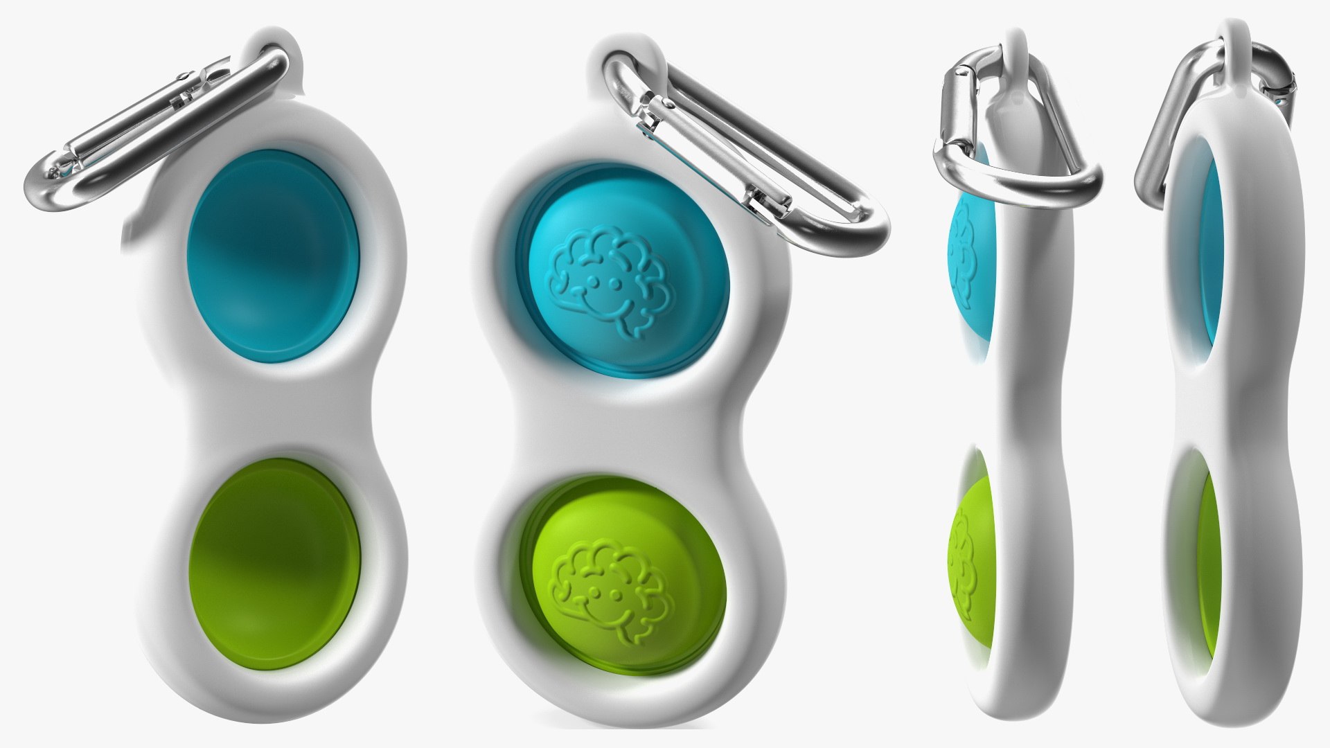 Mini Simple Dimple Toy with Key Carabiner 3D model - TurboSquid 1781660