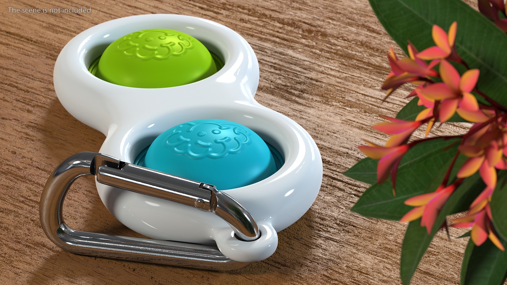 Mini Simple Dimple Toy with Key Carabiner 3D model - TurboSquid 1781660