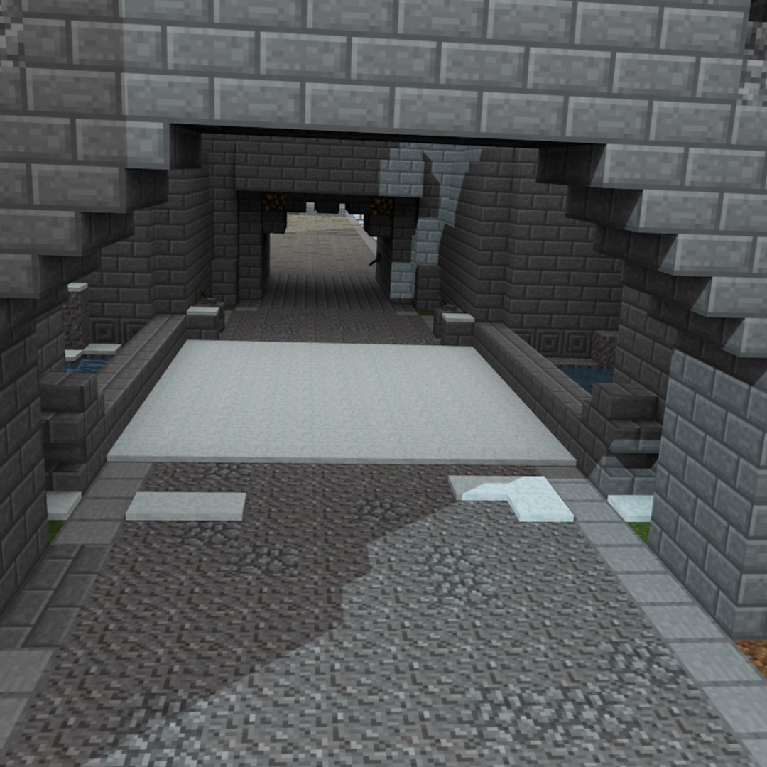 3ds Max Minecraft Castle