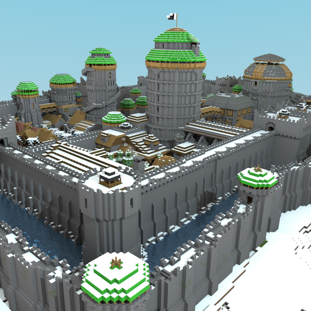 3ds Max Minecraft Castle