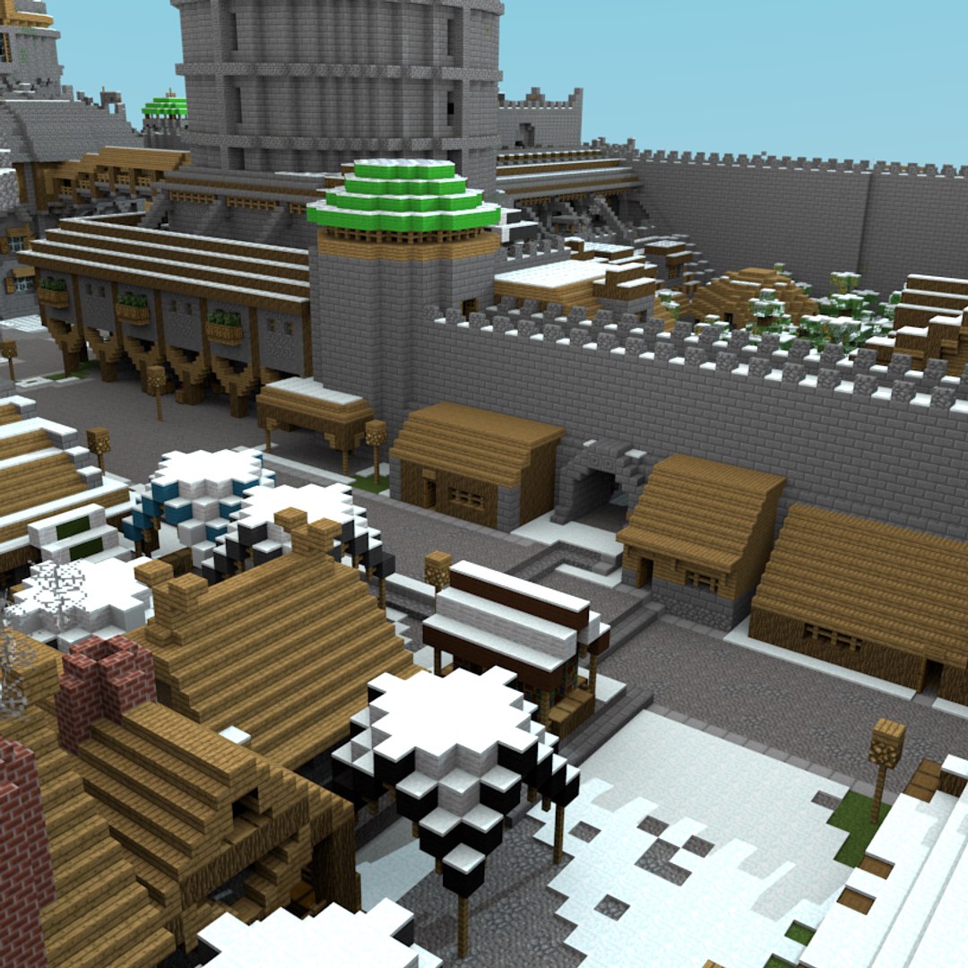 3ds Max Minecraft Castle