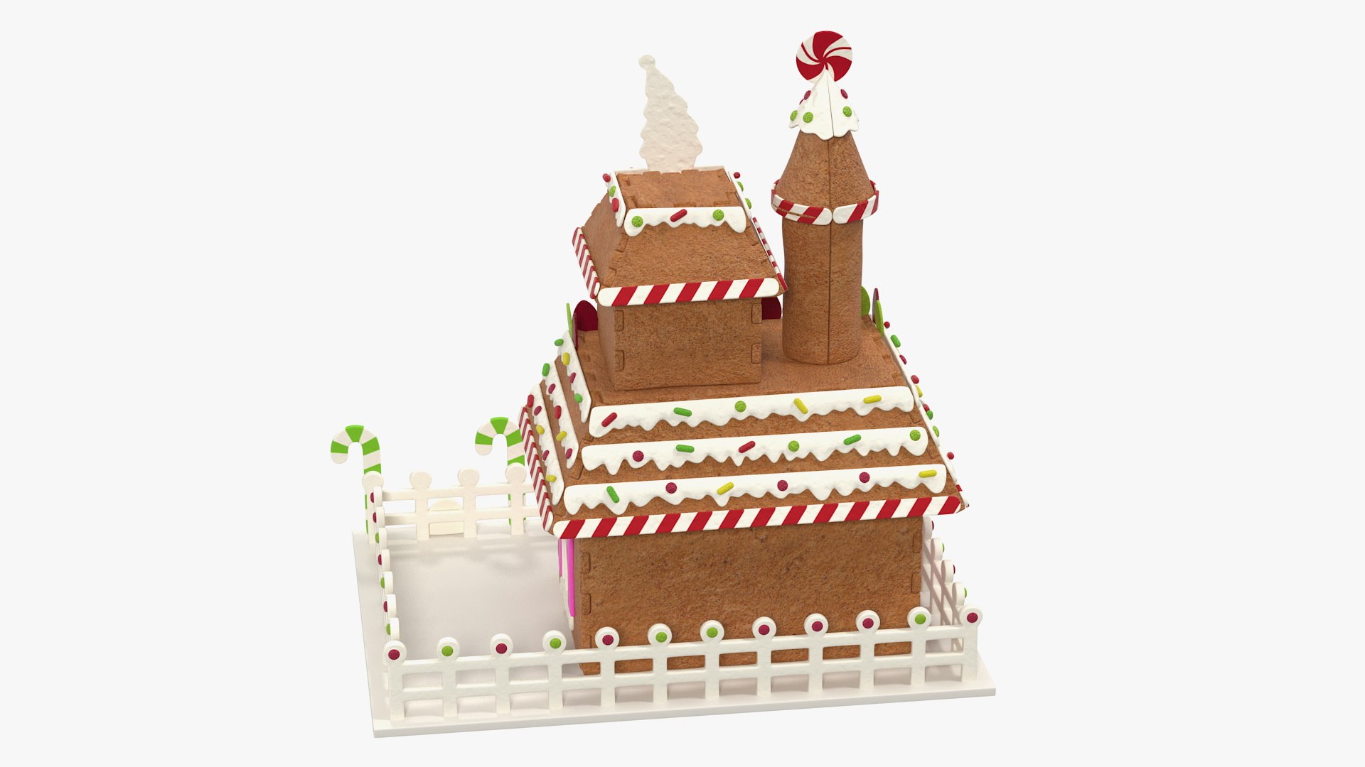 3D Christmas Gingerbread Houses Model - TurboSquid 1486870
