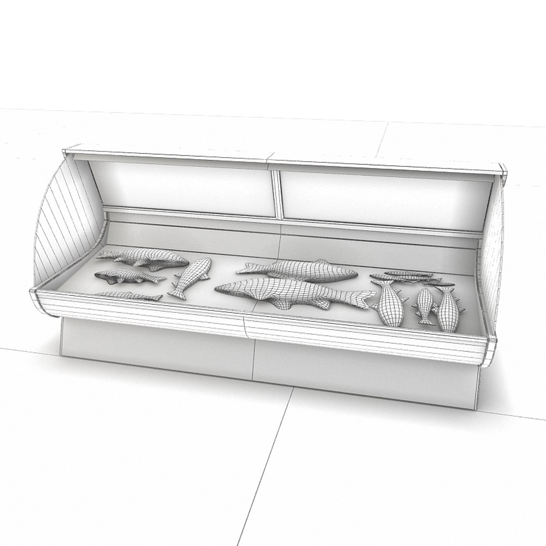 Display Freezer Fish 3d Obj