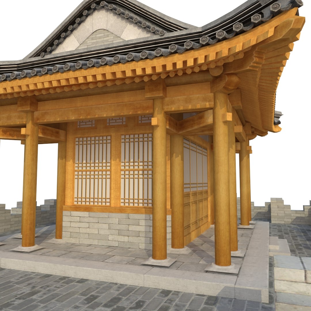3D Chinese City River Gate - TurboSquid 1298522