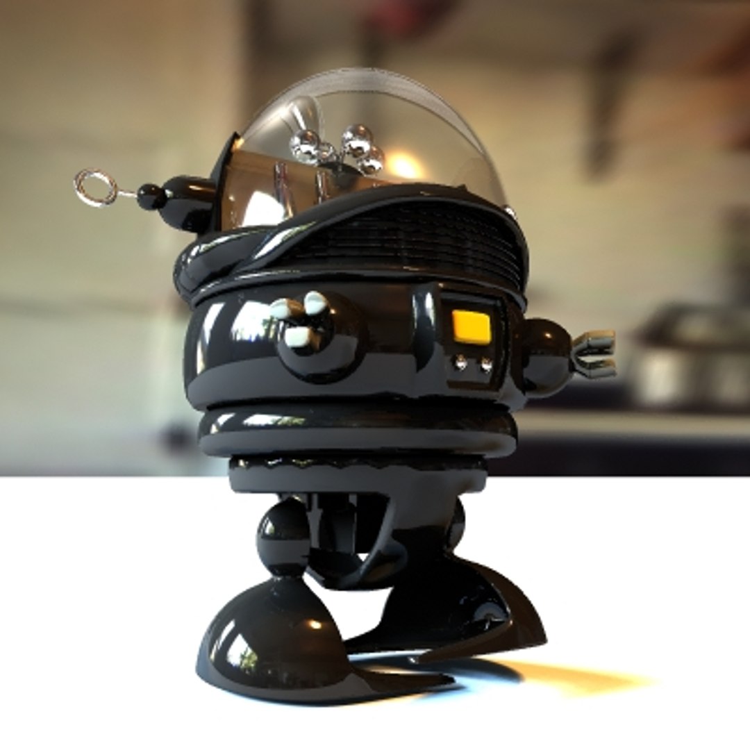 Cute Planet Robot Toy 3d Model