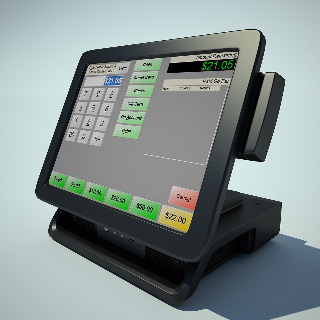 Cash Register 3d Max