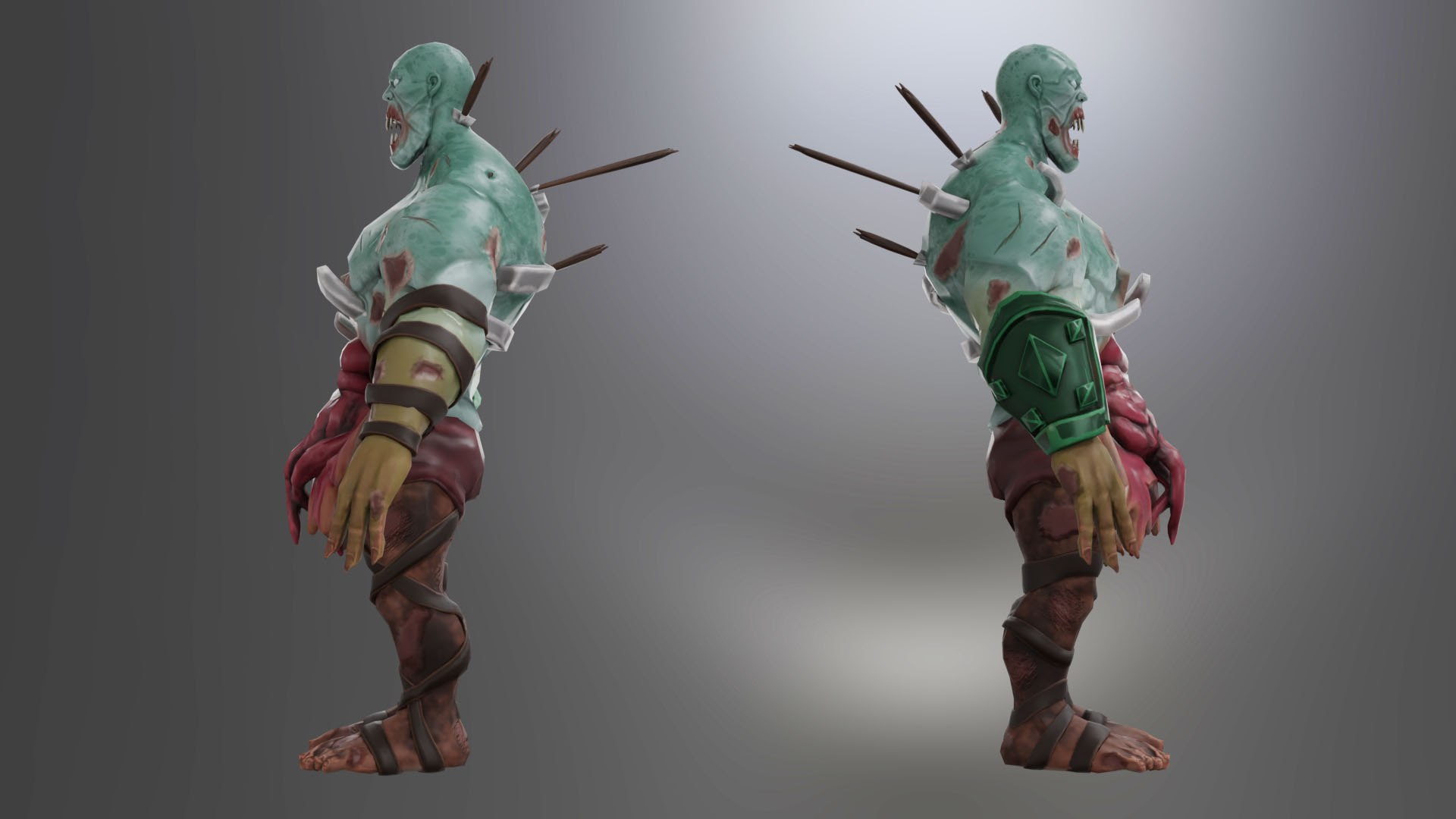 Animated Stylized Low poly Game Ready Zombie 3D model - TurboSquid 2158827