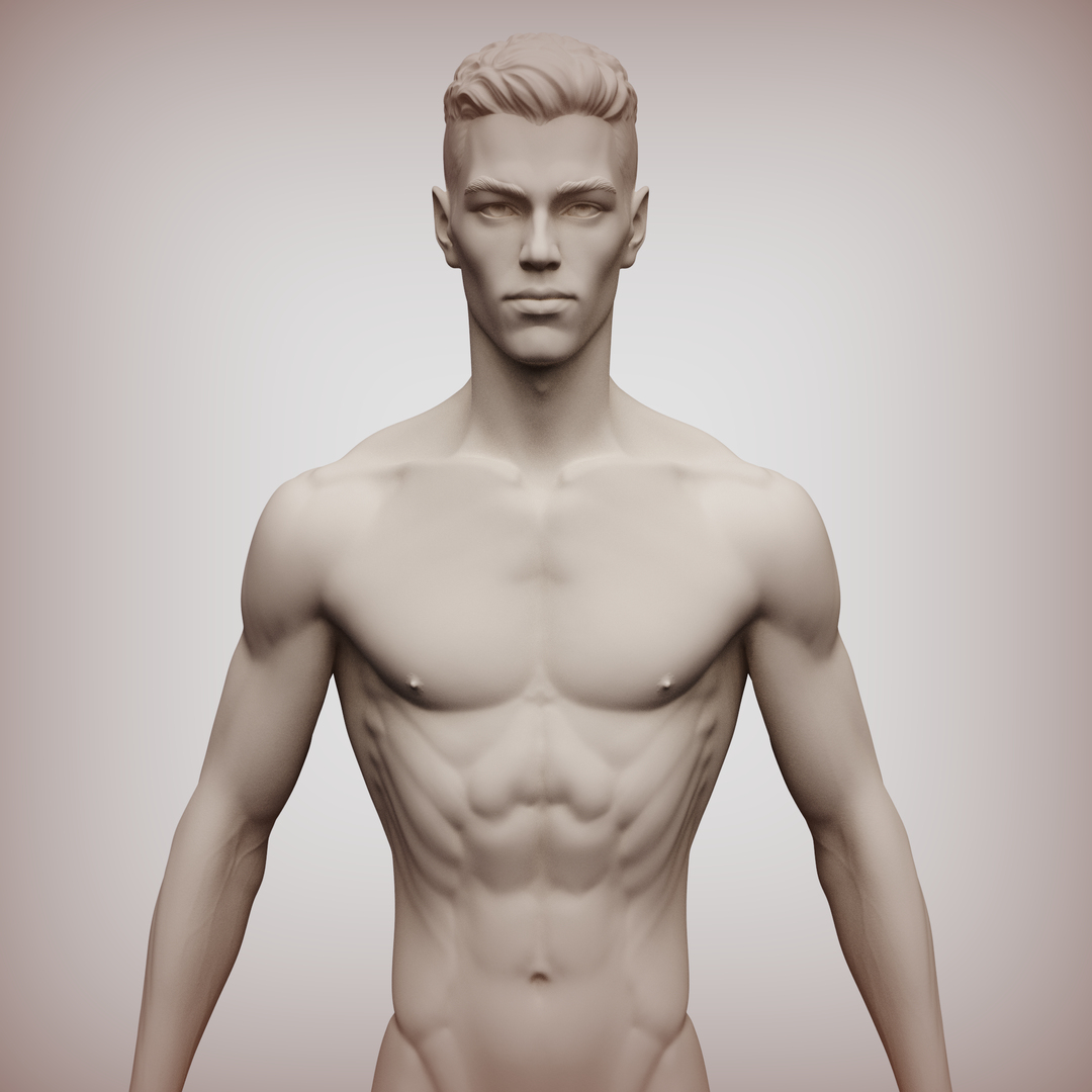 3D Skinny Man Sculpture Model - TurboSquid 2334547