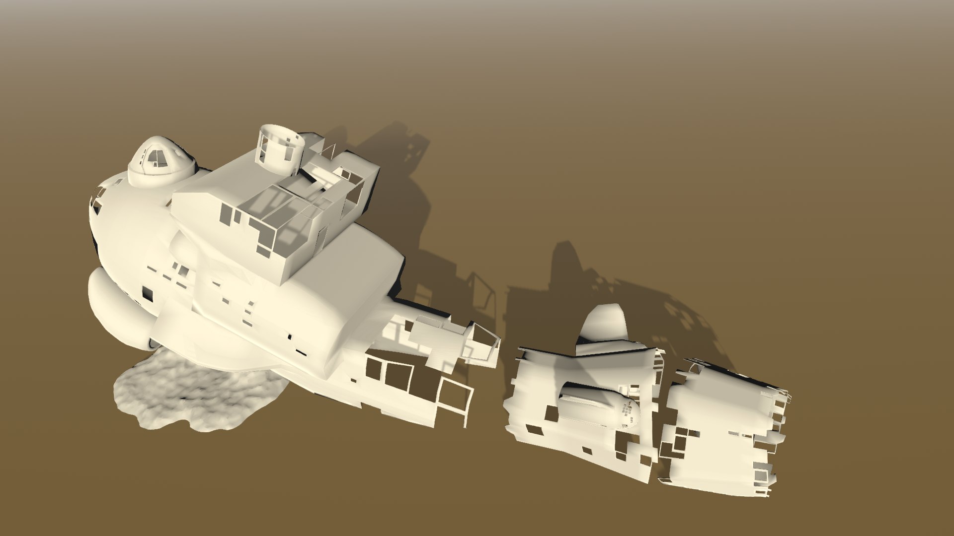 Derelict Destroyed Model - TurboSquid 1671801