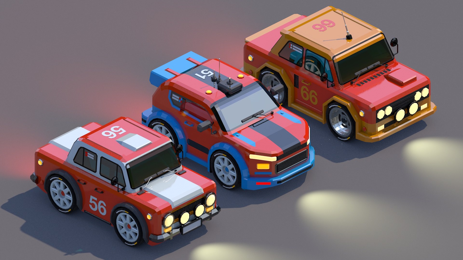 Rally Cars Group 3D Model - TurboSquid 2136163