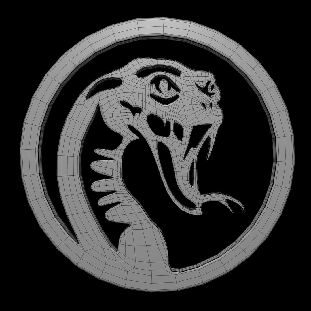 machined snake emblem 3d 3ds