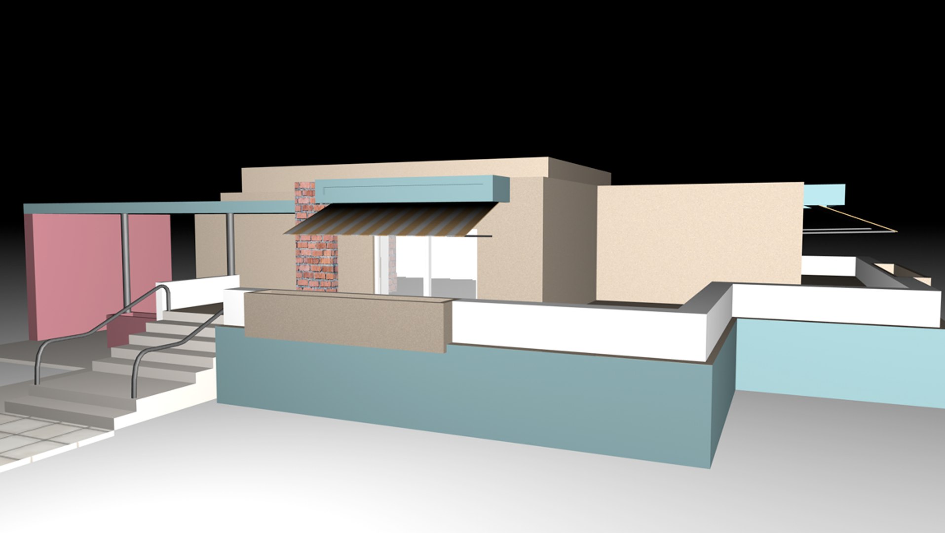 3d Model Business Building Small