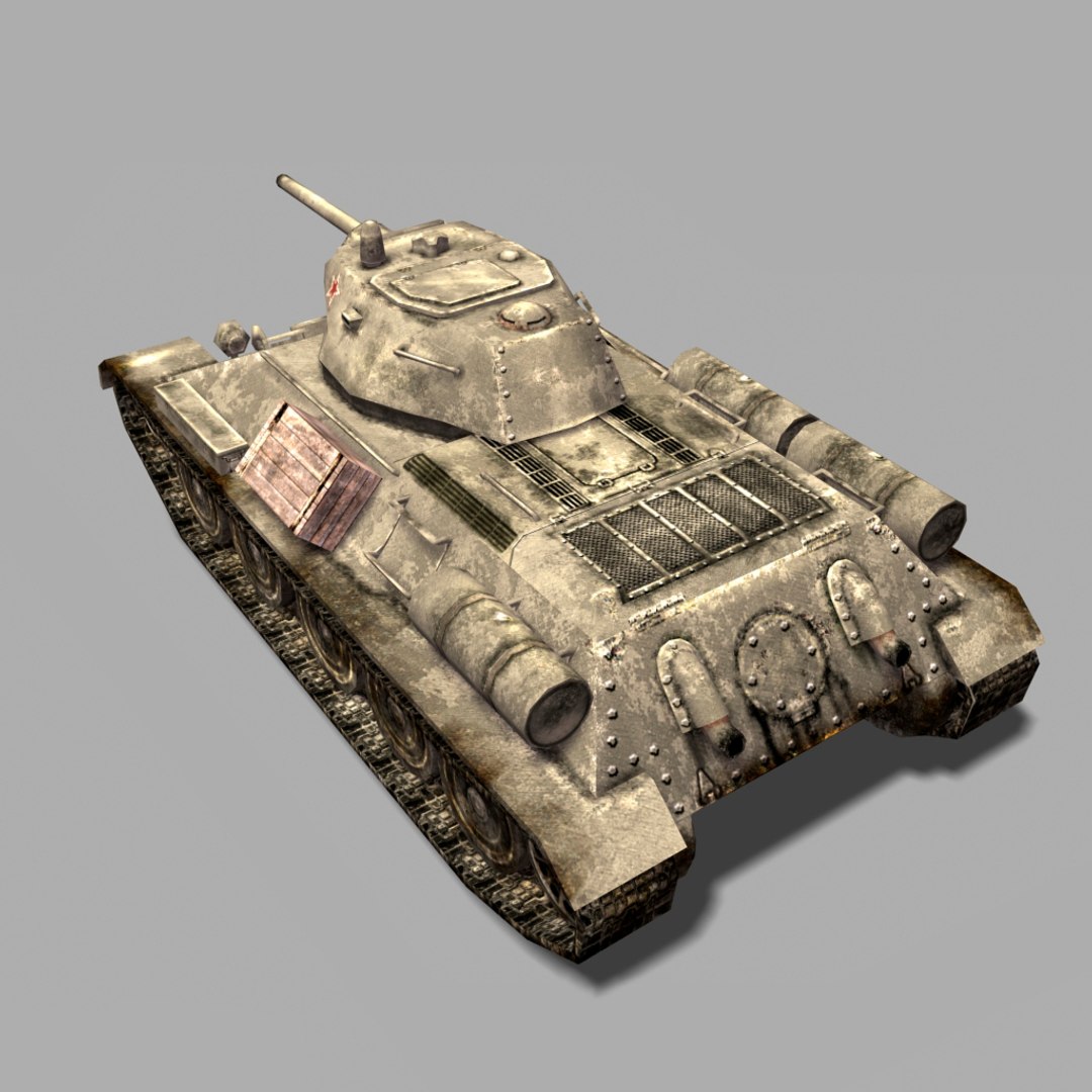 3d Soviet T34 76 Tank Model