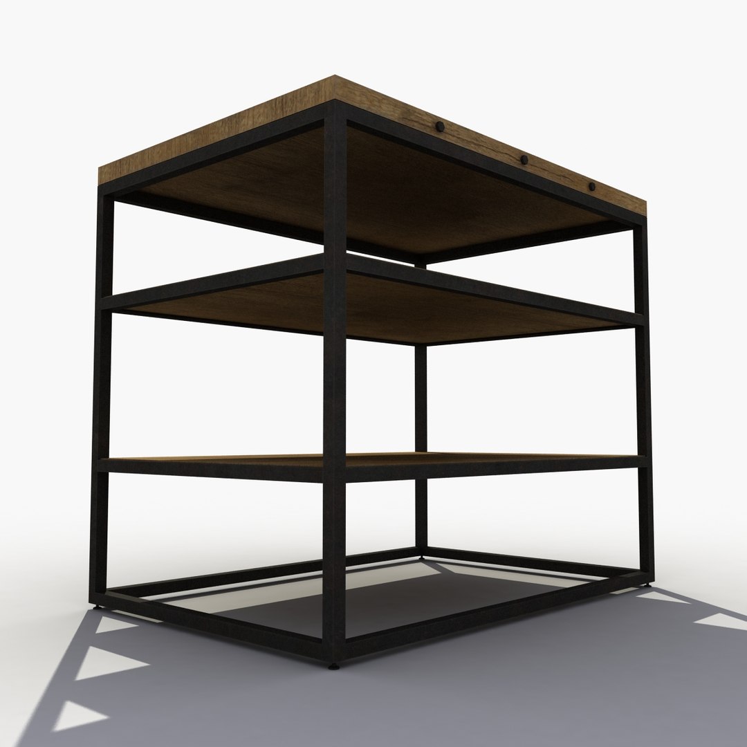 3d Model Old Metal Table