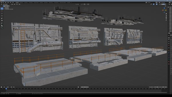 Sci-Fi Architecture Panels Kit Vol 05 3D 모델 - TurboSquid 2056476