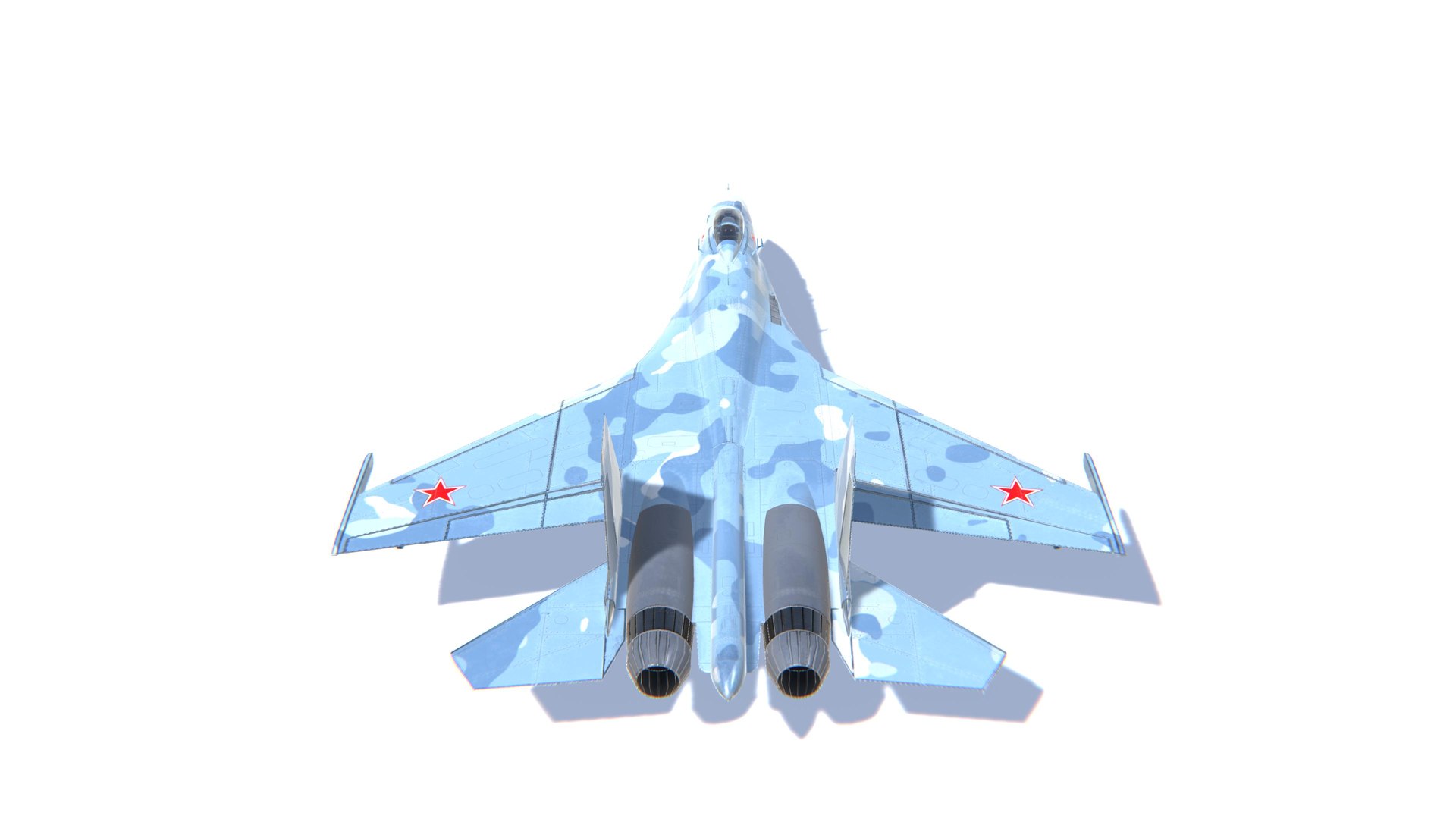 3D SU-27 Flanker Jet Fighter Aircraft Low-poly 3D Model - TurboSquid ...