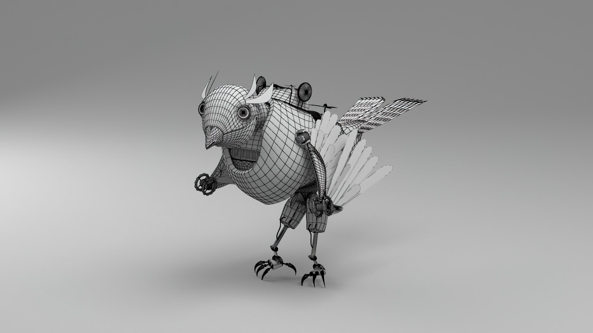 3D Mechanical Bird Steampunk V2 Model - TurboSquid 2141863