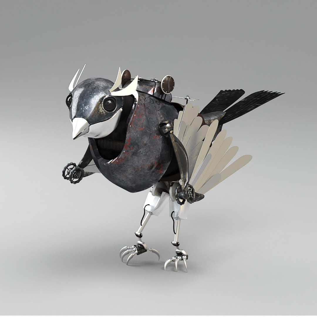 3D Mechanical Bird Steampunk V2 Model - TurboSquid 2141863