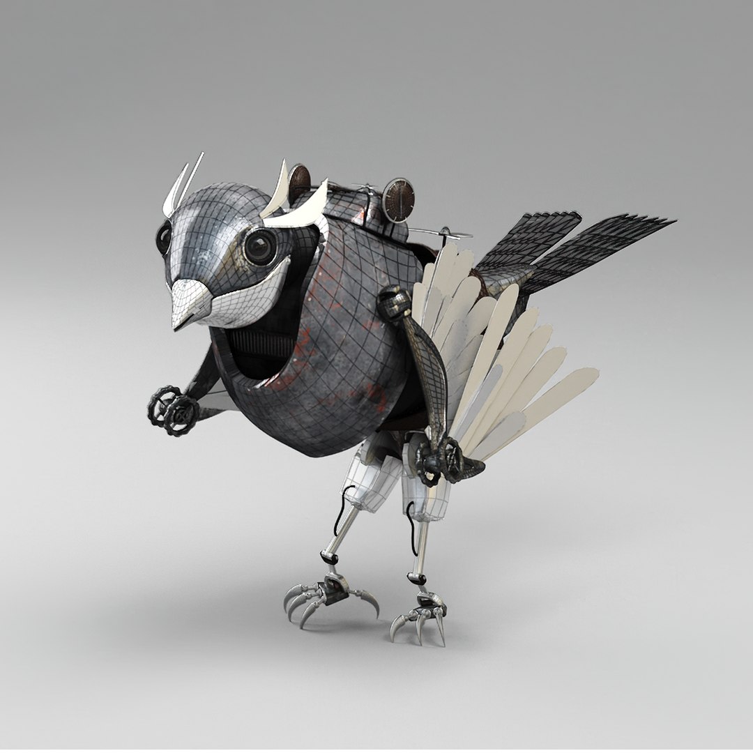 3D Mechanical Bird Steampunk V2 Model - TurboSquid 2141863