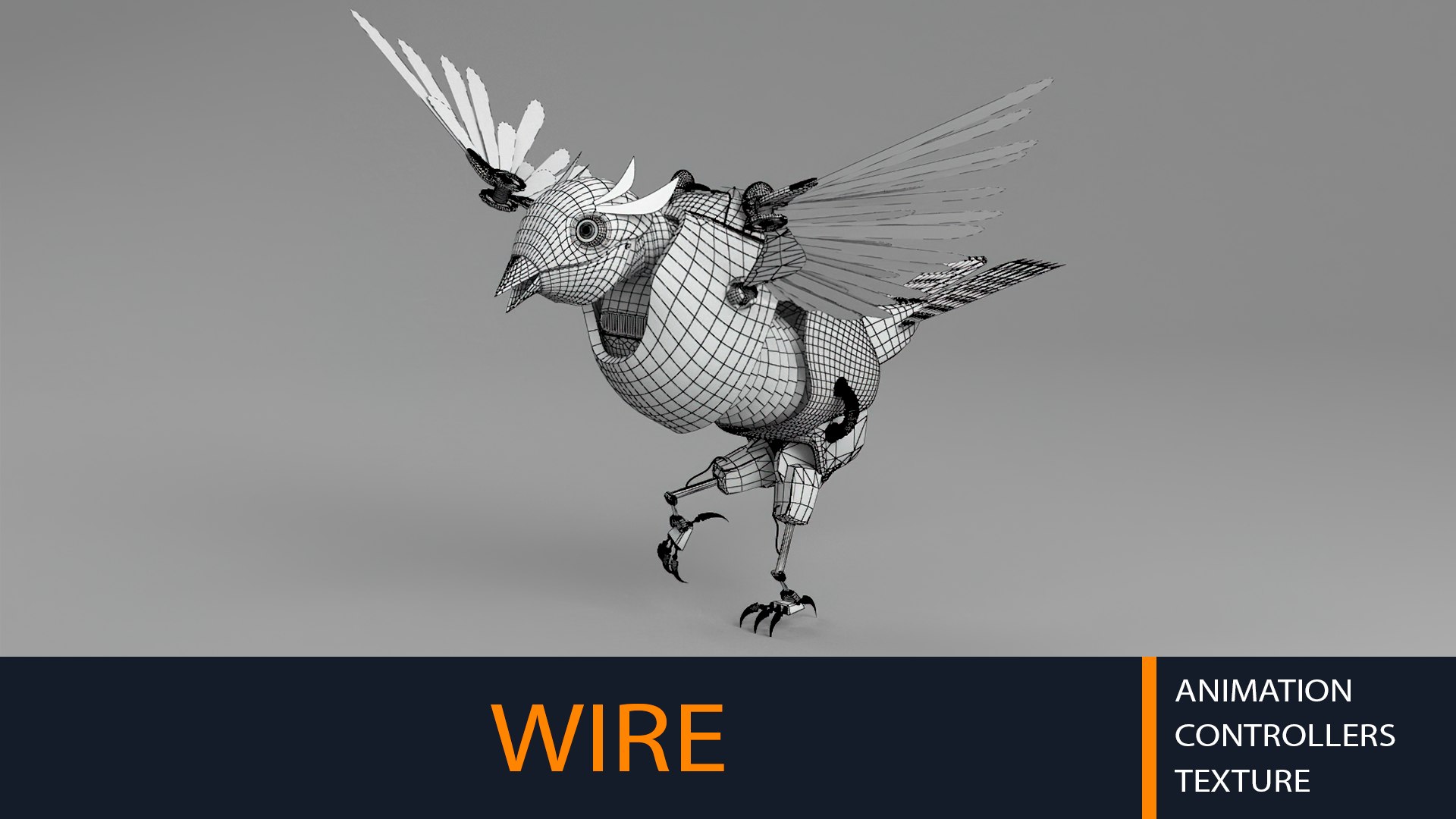 3D Mechanical Bird Steampunk V2 Model - TurboSquid 2141863
