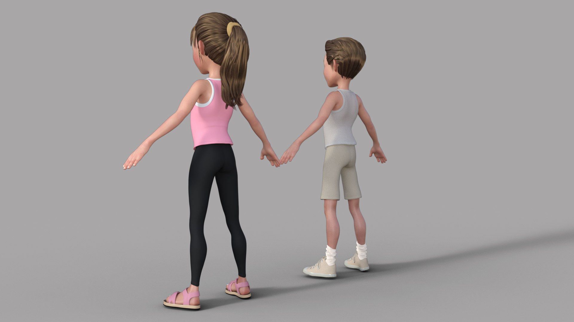 3D Boy and Girl Cartoon Character 3D - TurboSquid 1909889