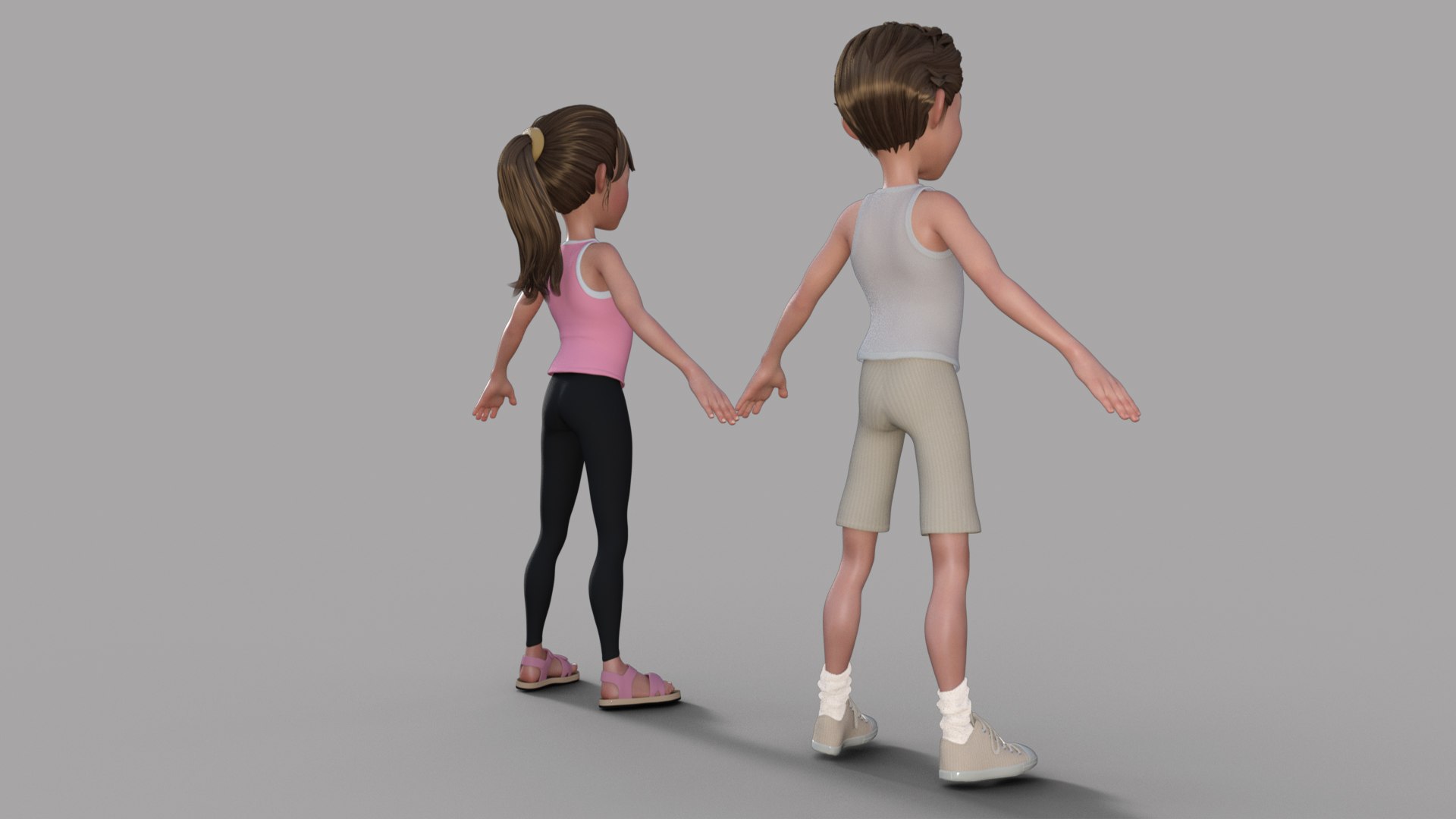 3D Boy and Girl Cartoon Character 3D - TurboSquid 1909889