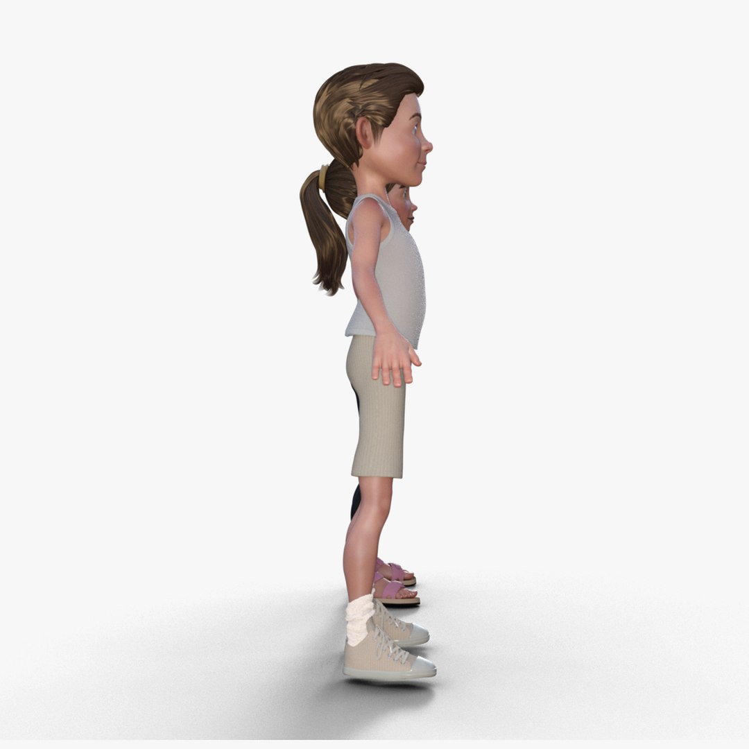 3D Boy and Girl Cartoon Character 3D - TurboSquid 1909889