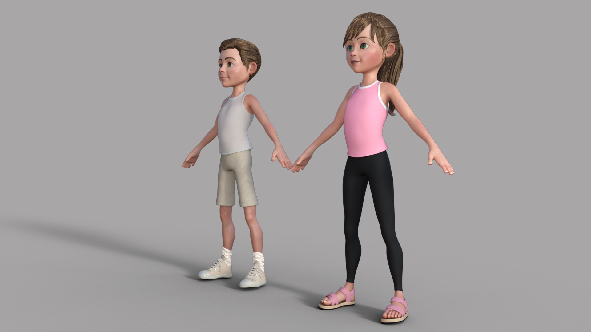 3D Boy and Girl Cartoon Character 3D - TurboSquid 1909889
