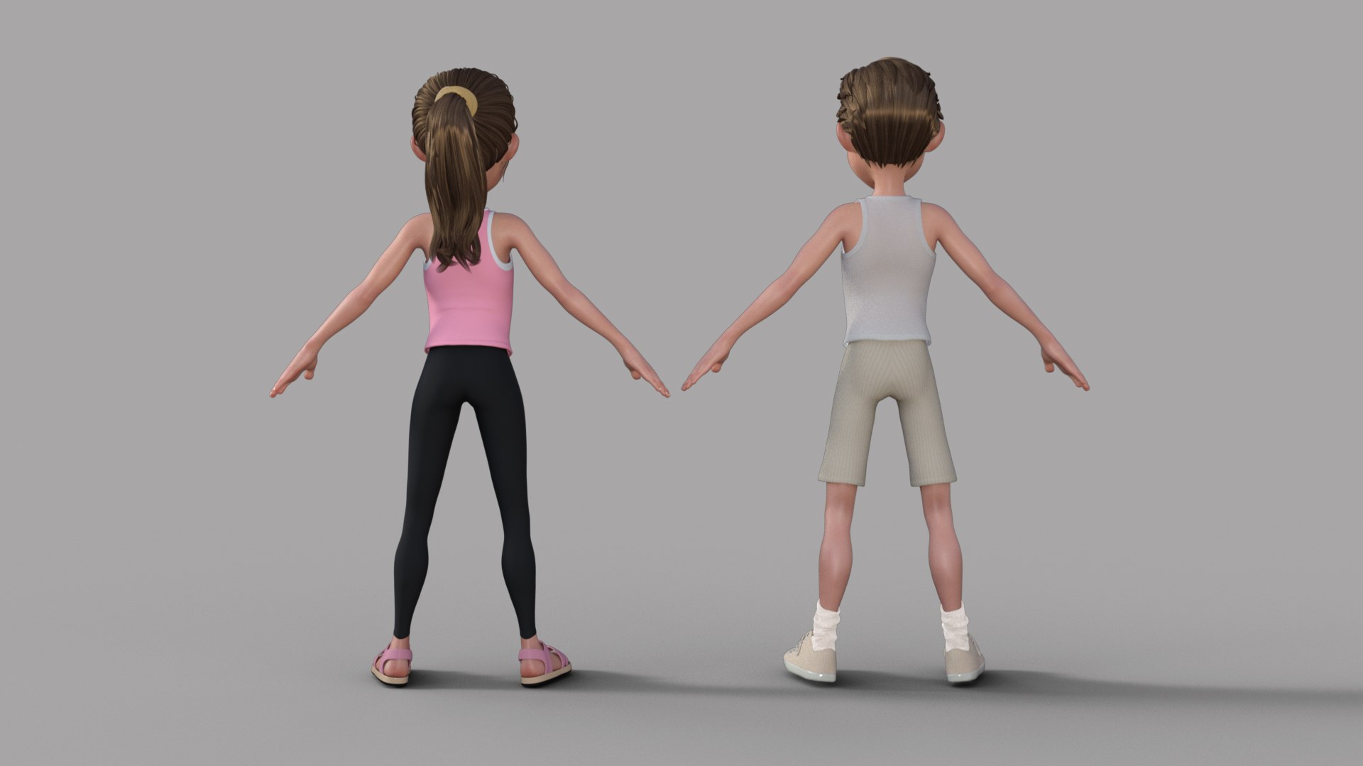 3D Boy and Girl Cartoon Character 3D - TurboSquid 1909889