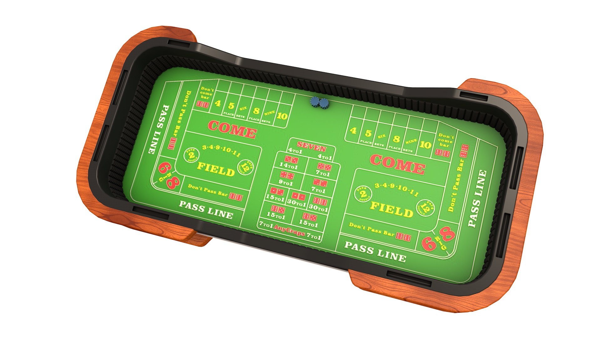Craps Table 3D - TurboSquid 1881984