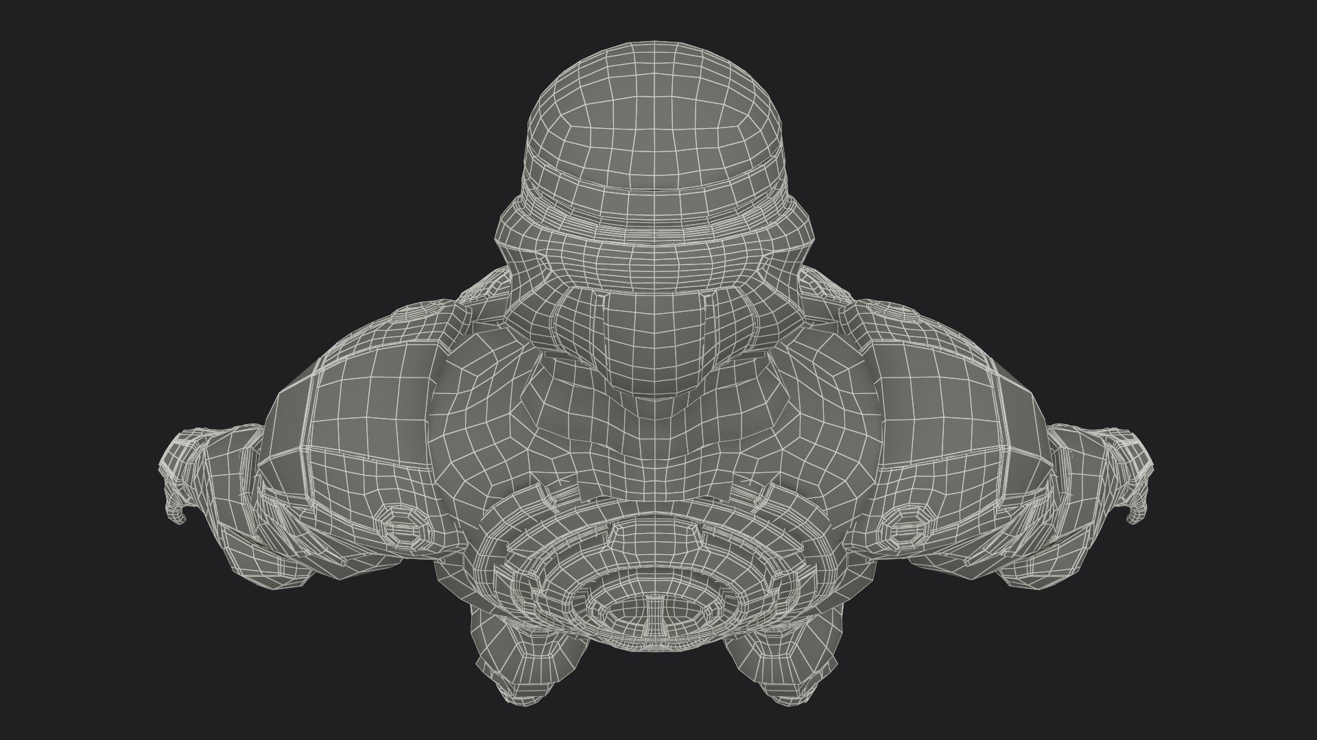 Futuristic Cyborg In Red Armor Rigged For Cinema 4D 3D Model ...