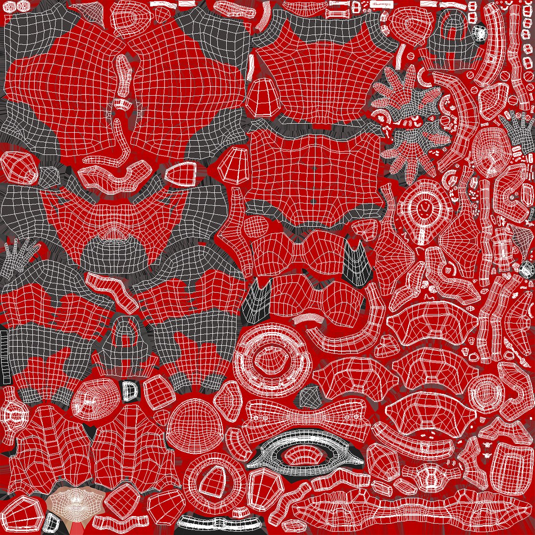 Futuristic Cyborg In Red Armor Rigged For Cinema 4D 3D Model ...