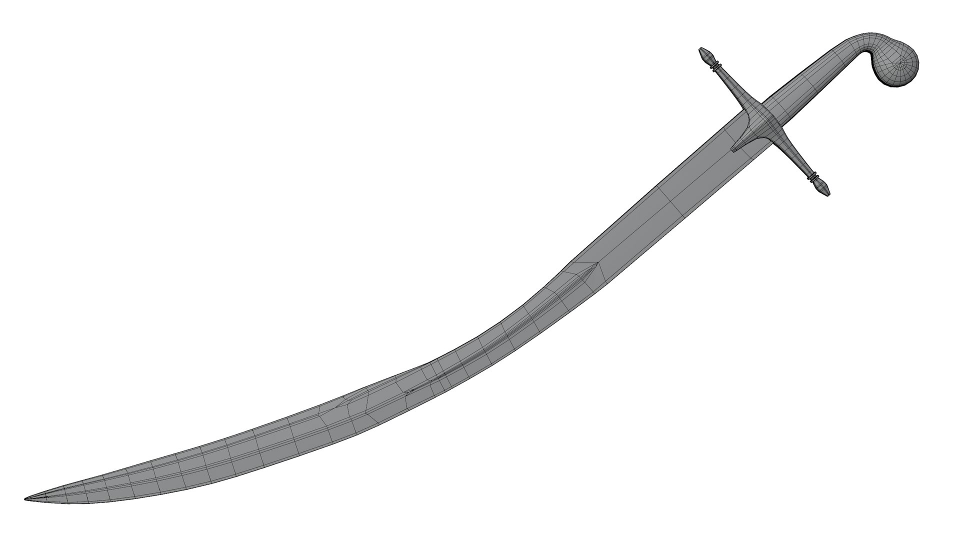 3D Medieval Realictic Ottoman Sabre Middle-poly Game Ready 3D Model ...