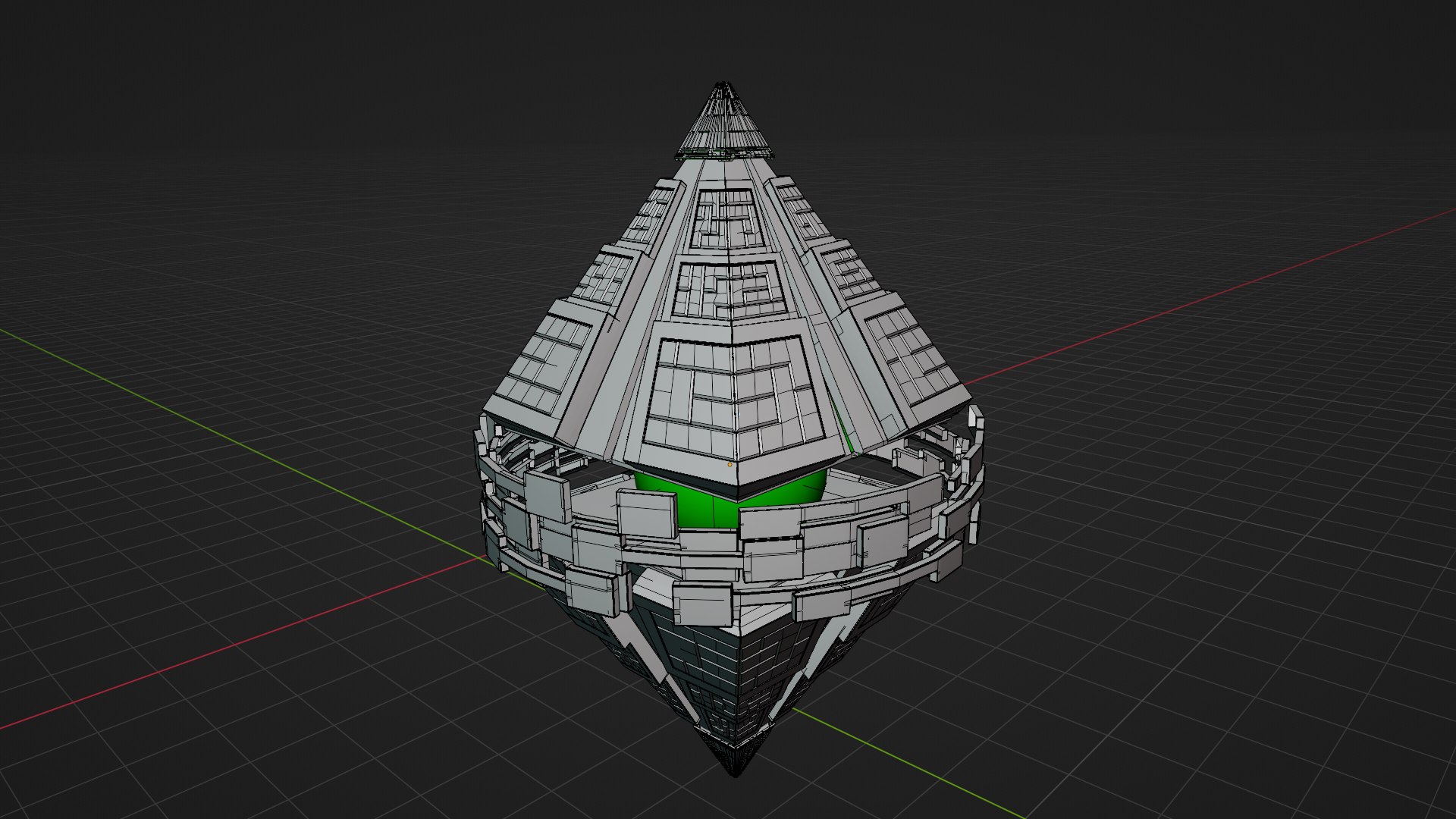 Free UFO 4 Pyramid Spaceship - Ovni - Flying Saucer 3D Model ...