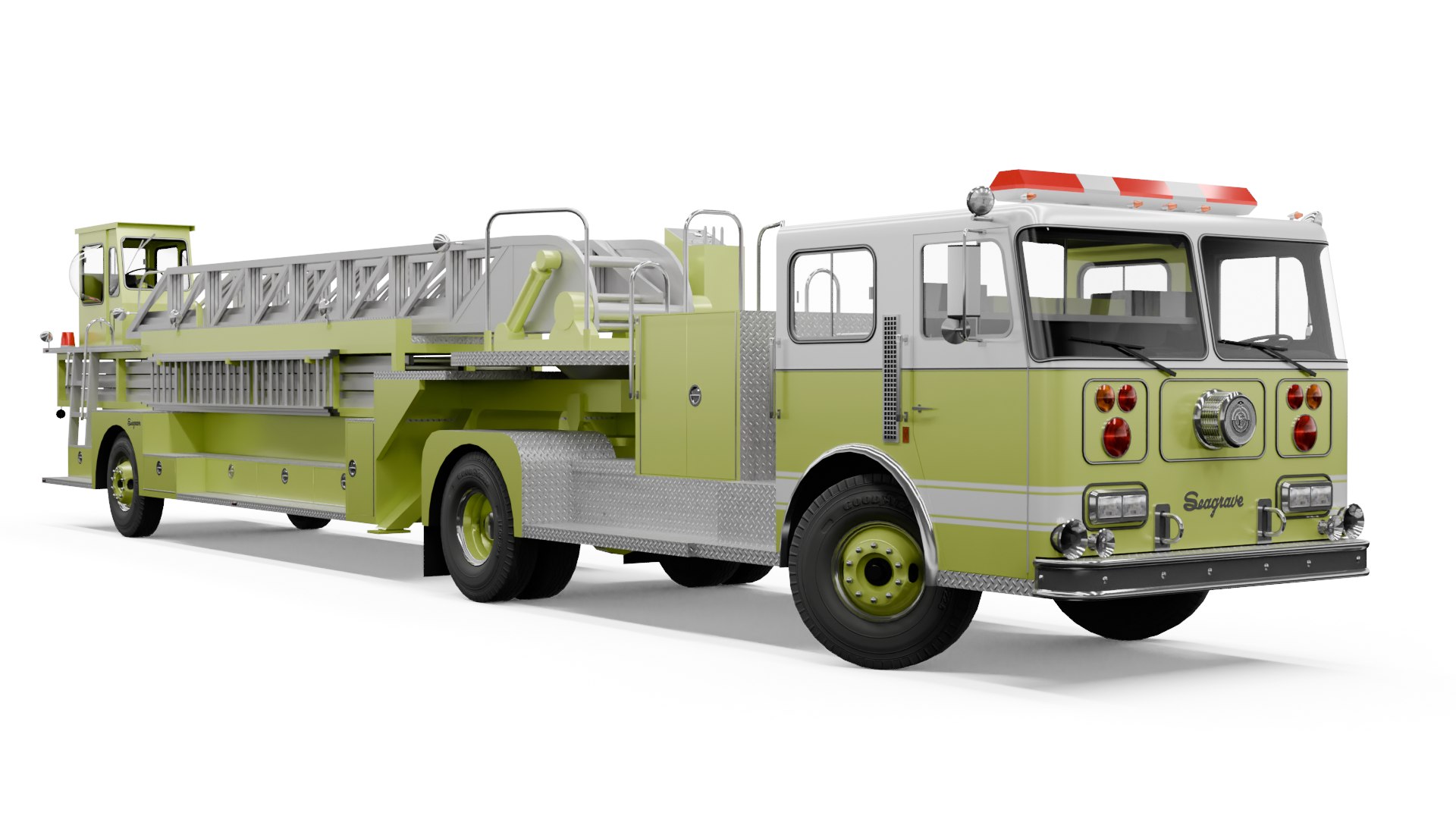 1989 Seagrave 100ft Tiller Fire Truck Low Poly 3D Model - TurboSquid ...