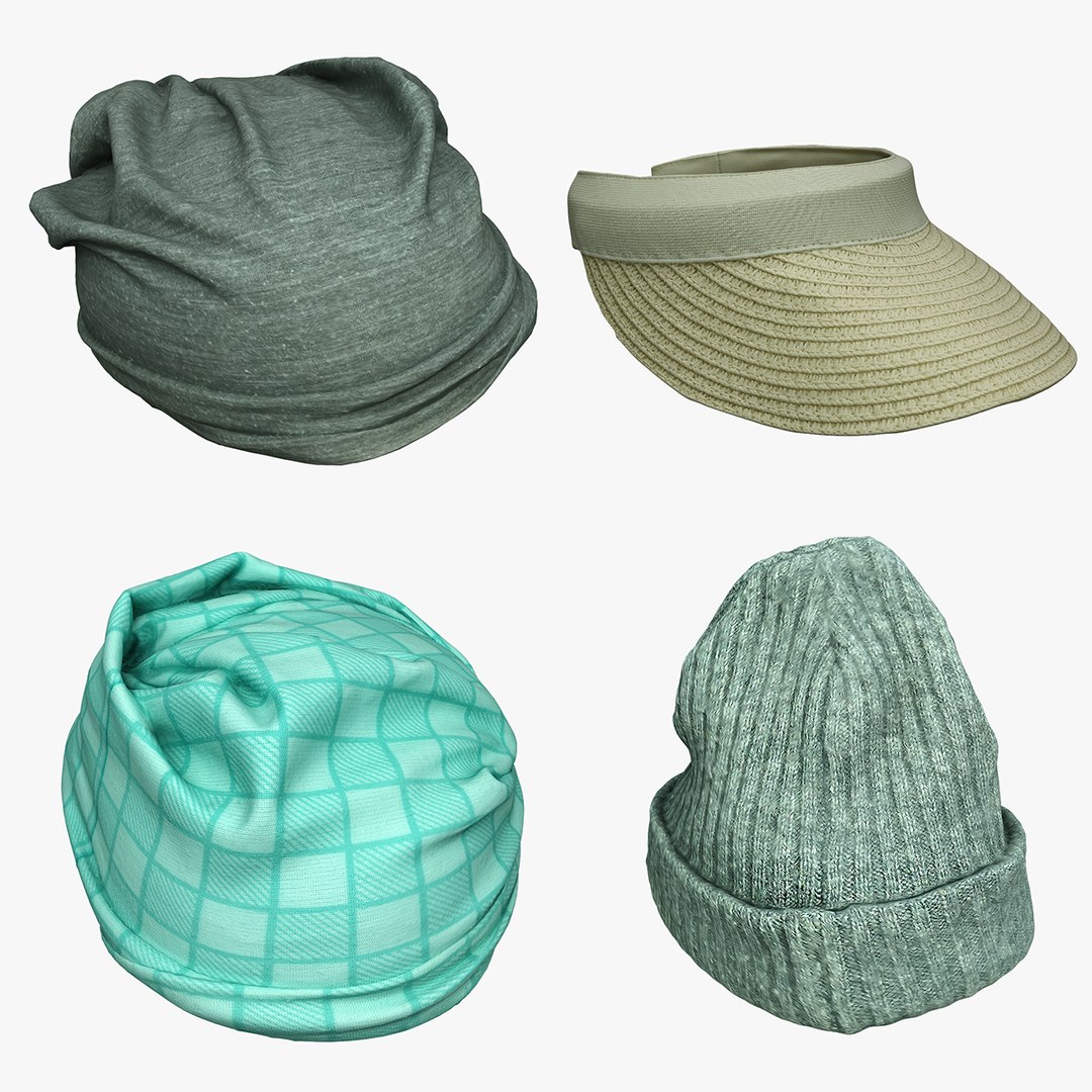 Clothes Collection 96 Cap Head Band 3D model - TurboSquid 2153064