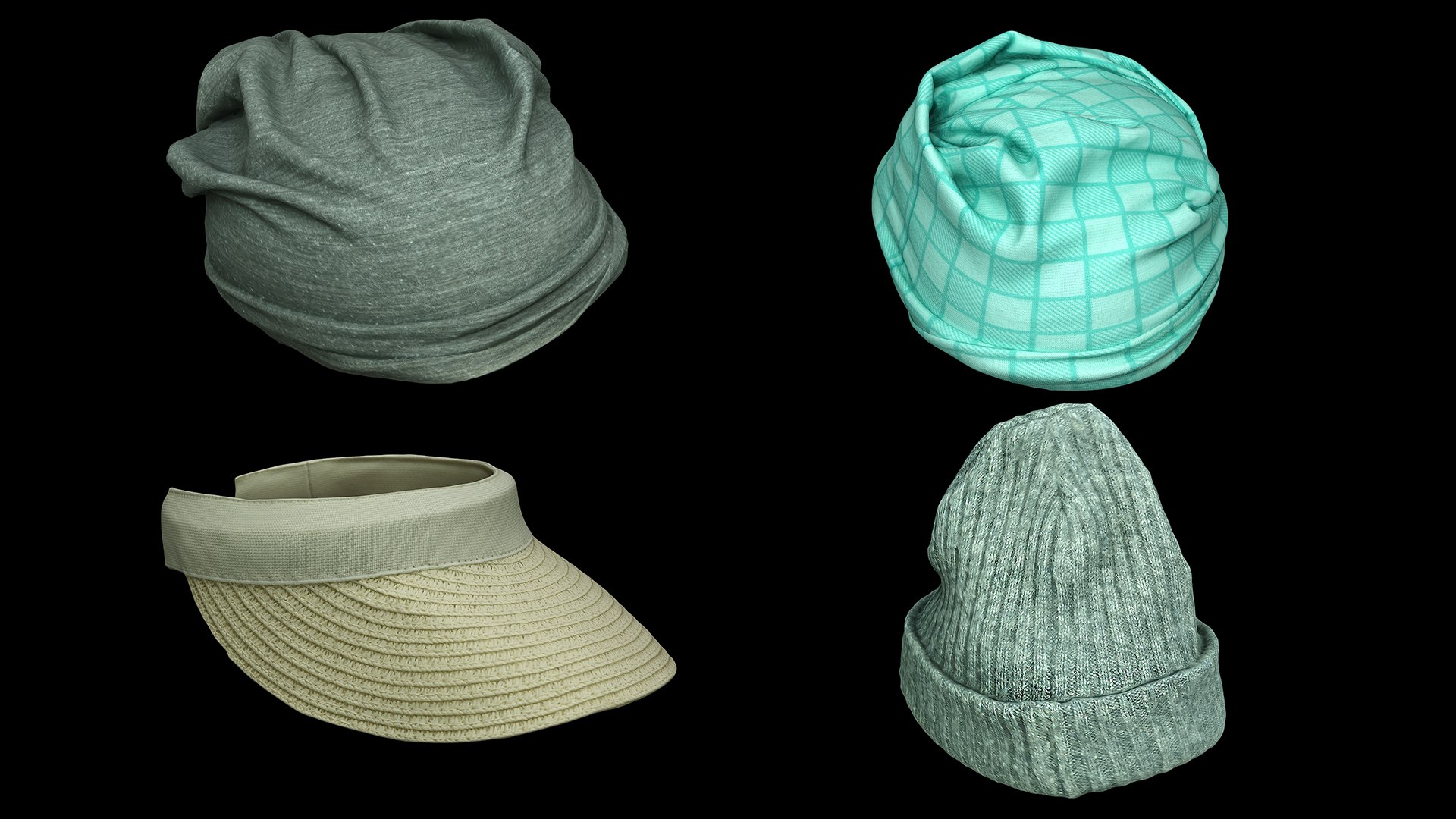 Clothes Collection 96 Cap Head Band 3D model - TurboSquid 2153064